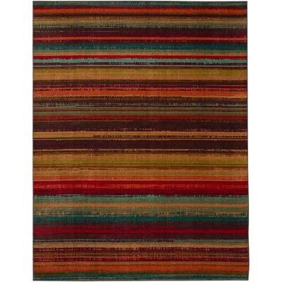 Mohawk Home Boho Stripe Multi 7 ft. 6 in. x 10 ft. Striped Area Rug 003065