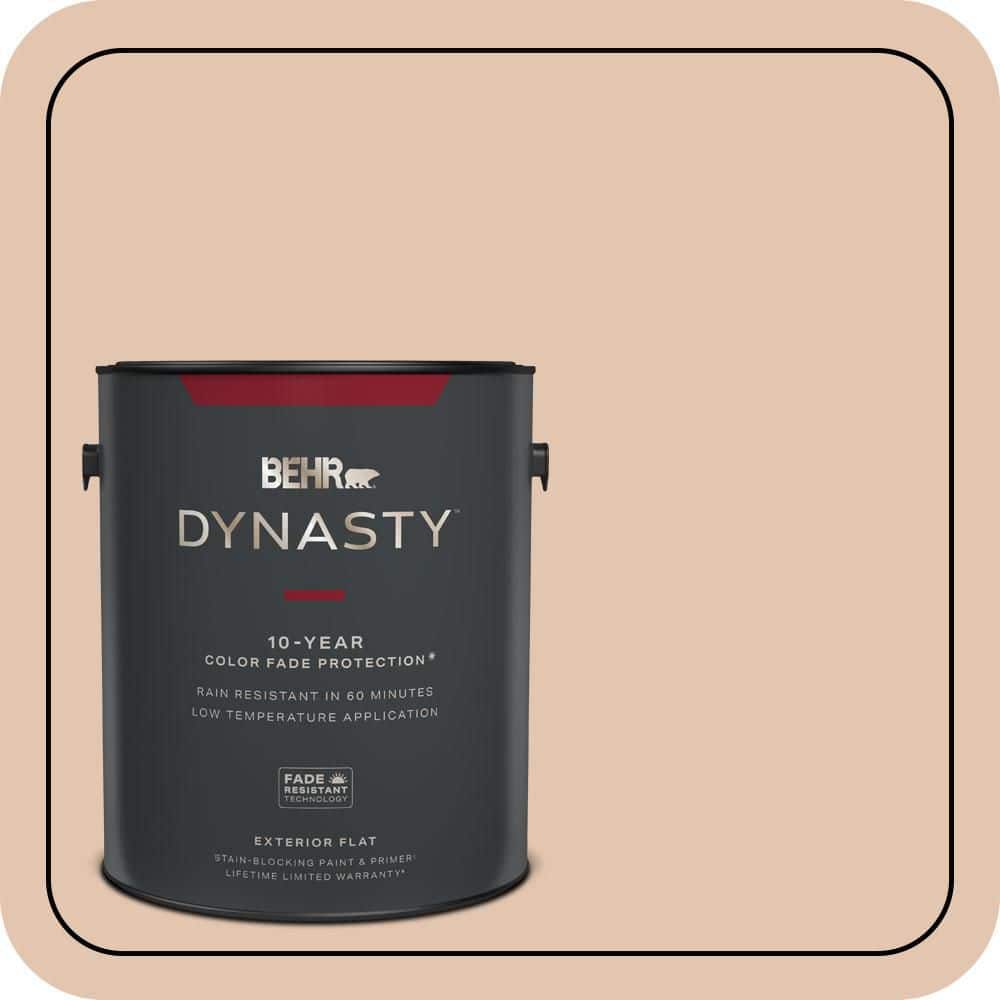 BEHR DYNASTY 1 gal. #MQ1-31 Cockleshell Flat Exterior Stain-Blocking ...