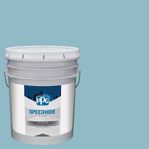 SPEEDHIDE 5 gal. PPG1150-4 Kingston Aqua Flat Exterior Paint PPG1150 ... SPEEDHIDE 5 gal. PPG1150-4 Kingston Aqua Flat Exterior Paint PPG1150 ...