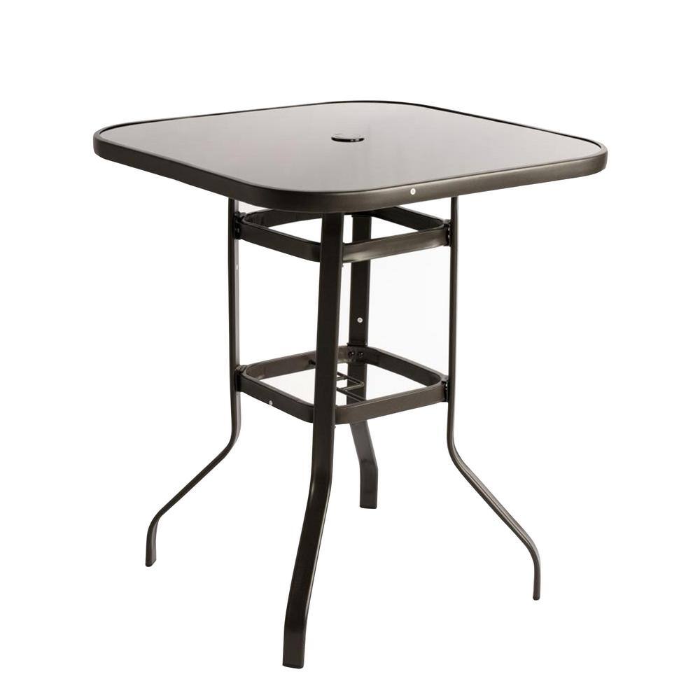 Tidoin Metal Outdoor Dining Table with Tempered Glass Top BSS-YDW1-7152 ...