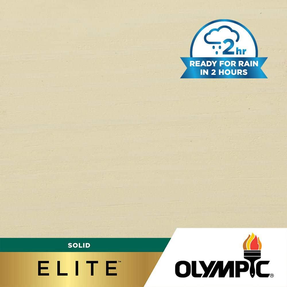 Olympic Elite 1 gal. SC-1055 Off White Solid Advanced Exterior Stain ...
