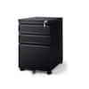 3 Drawer Black File Cabinet with Lock AM924C-233 - The Home Depot