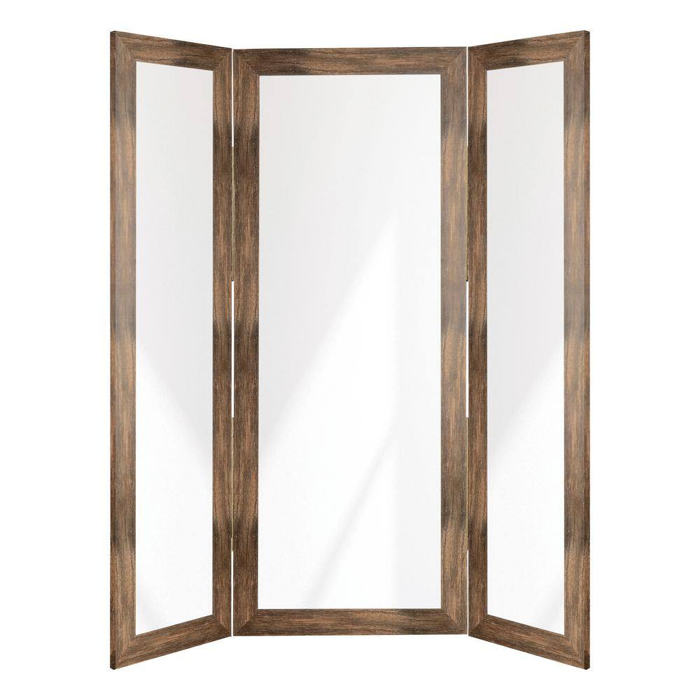 BrandtWorks 32 in. W x 71 in. H Chic Free Standing Tri-Fold Large ...