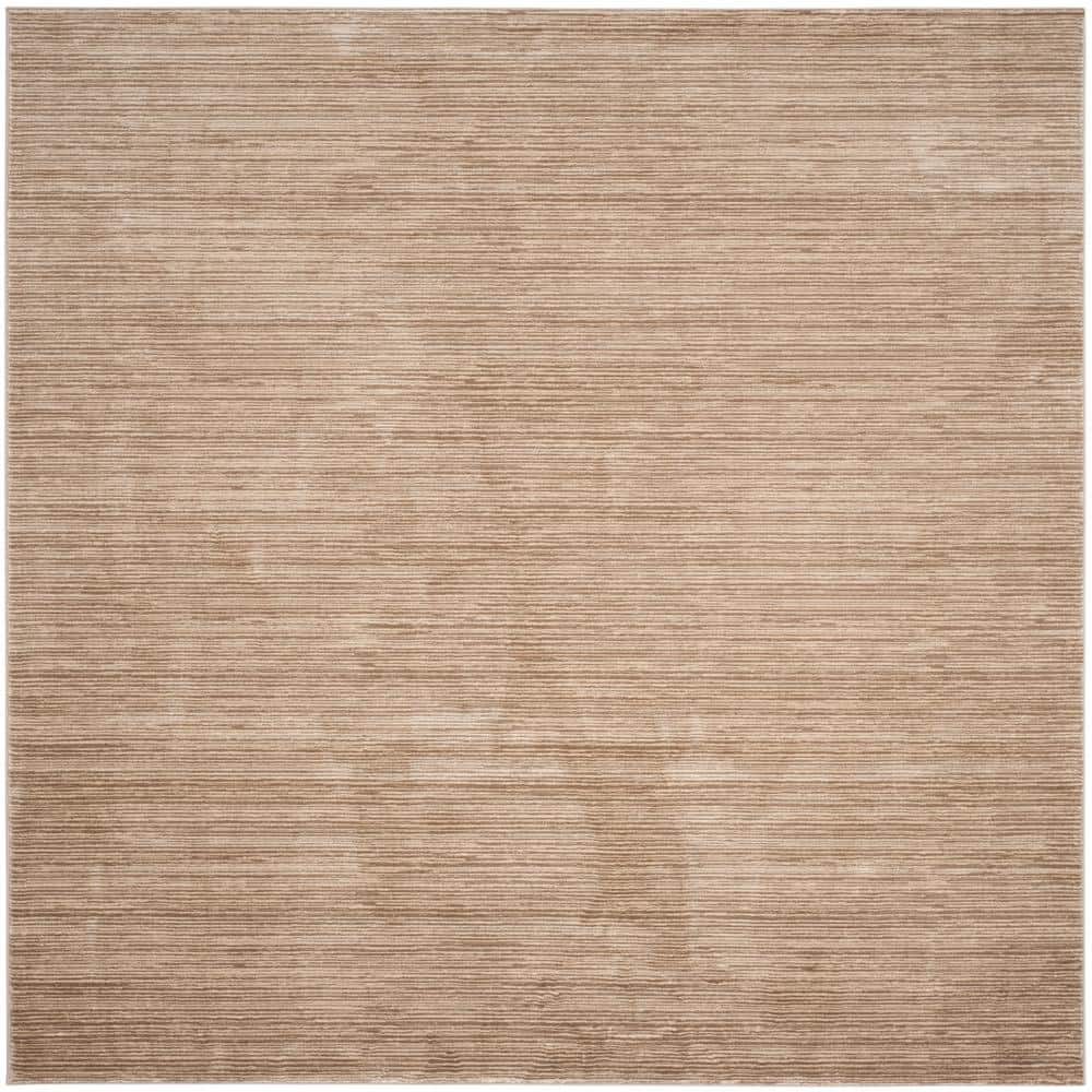SAFAVIEH Vision Light Brown 7 ft. x 7 ft. Square Solid Area Rug VSN606C ...
