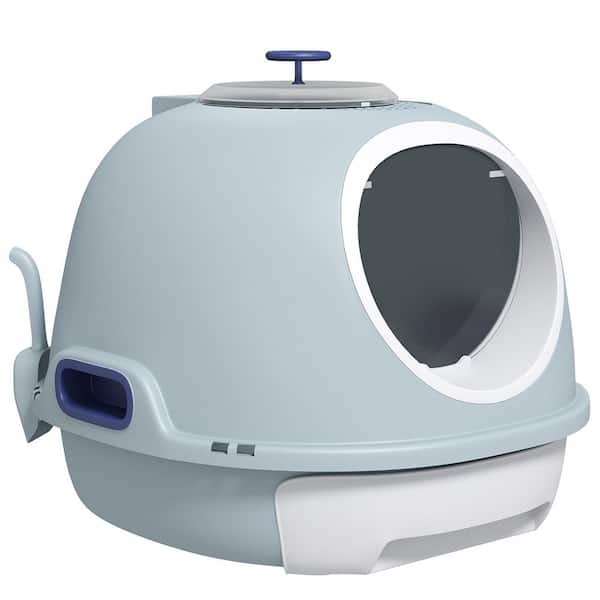 PawHut Covered Litter Box, Litter Box with a Lid, Scoop Enclosed Drawer ...