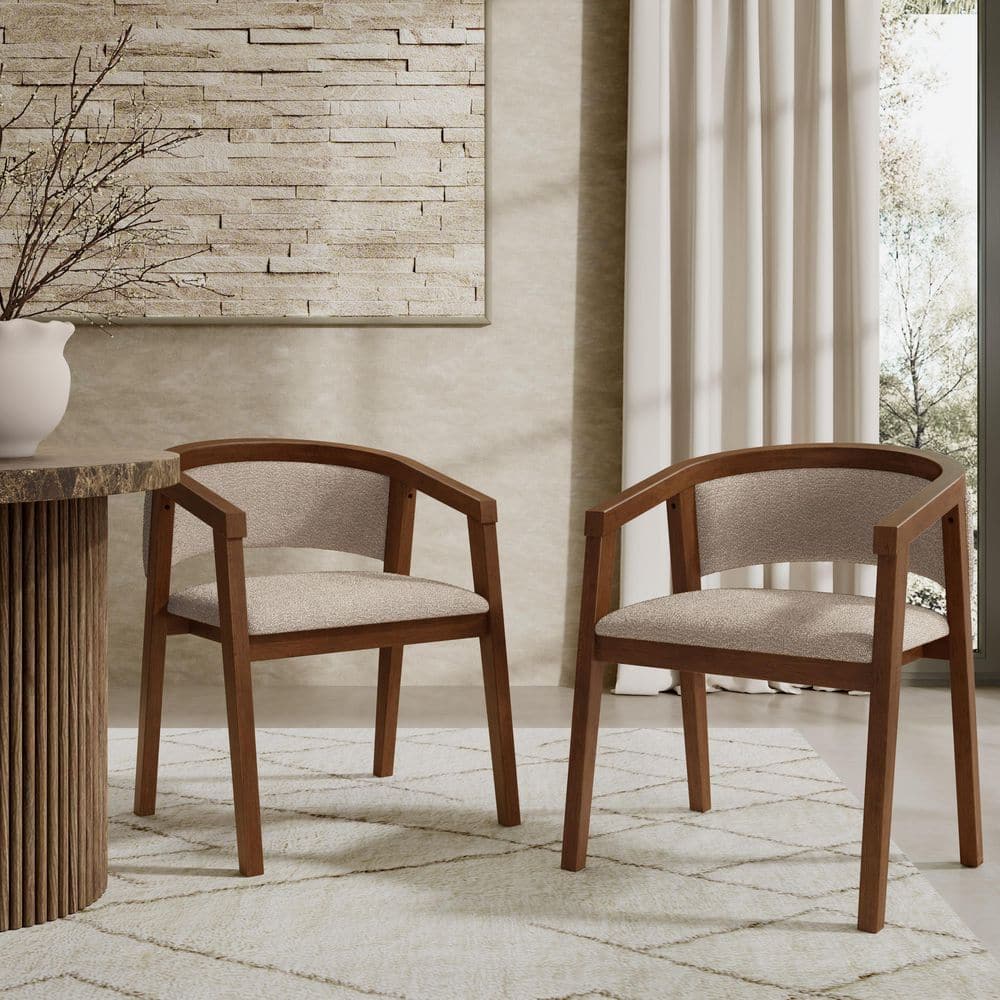 CHRISTOPHER KNIGHT HOME Shelley Mid-Century Modern Walnut and Khaki ...
