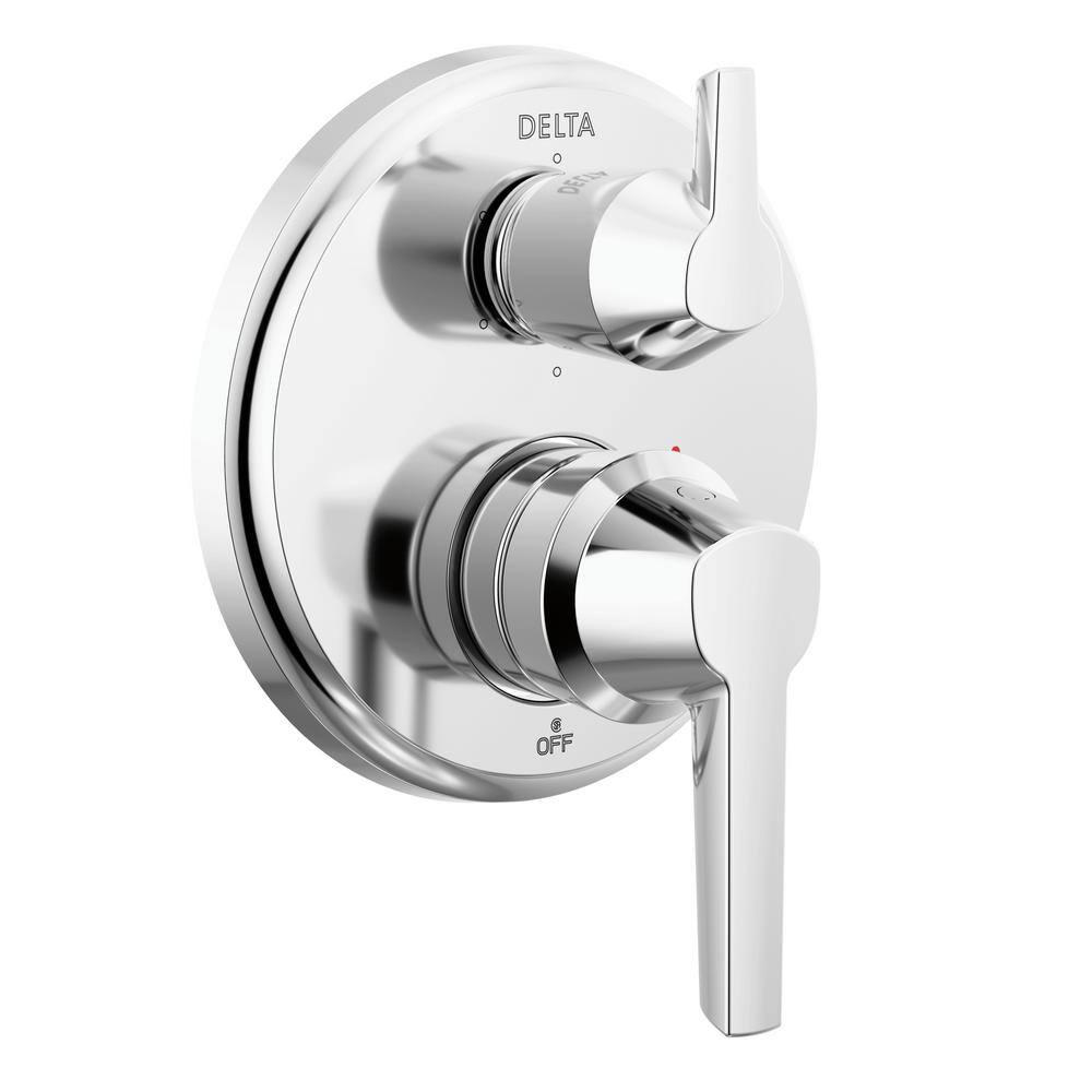 Delta Galeon 2-Handle Wall-Mount 6-Setting Integrated Diverter Trim Kit ...