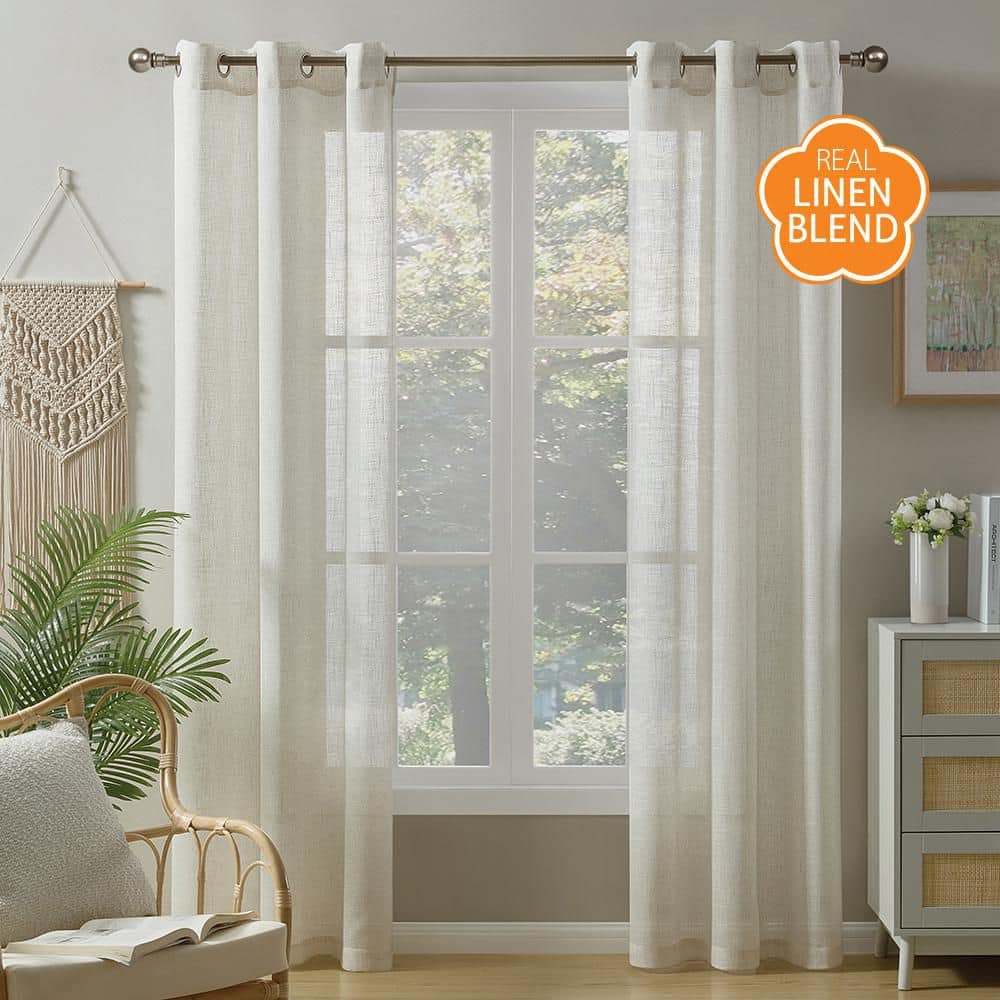 LiGHTSOUT with EnerShield Technology Valencia Natural Linen Blend 40 in ...