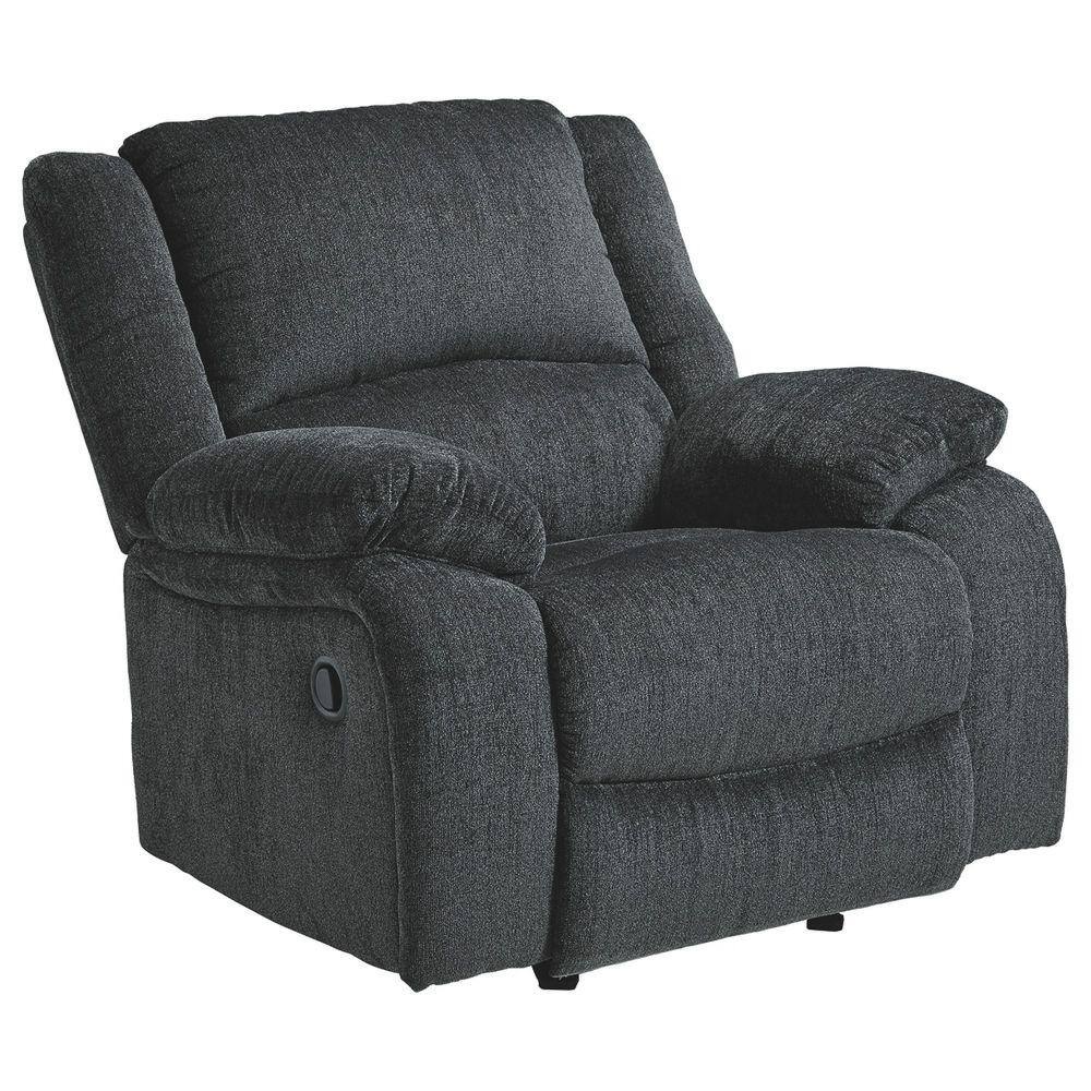 Benjara Gray Fabric Rocker Recliner with Pillow Arms BM226472 - The ...