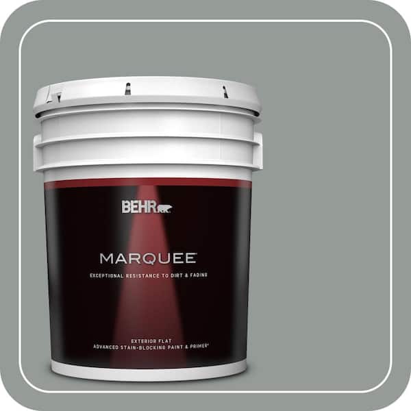BEHR MARQUEE 5 gal. #BXC-66 Dusk Blue Flat Exterior Paint & Primer ...