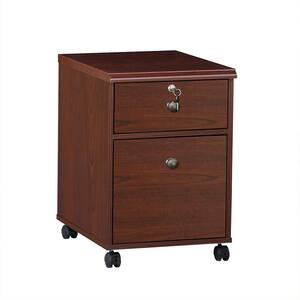 Basicwise Office Cherry File Cabinet 3 Drawer Chest with Rolling ...