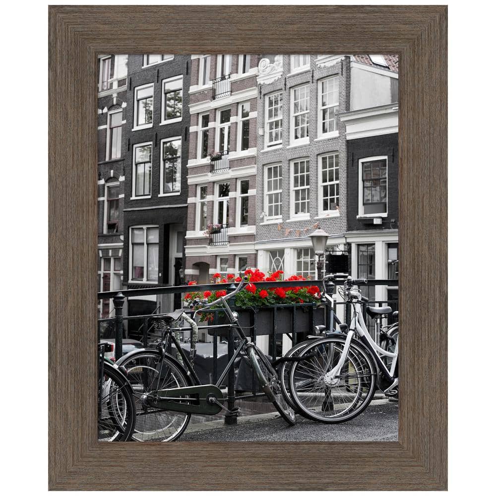 Amanti Art Hardwood Mocha Narrow Wood Picture Frame Opening Size 11x14 ...