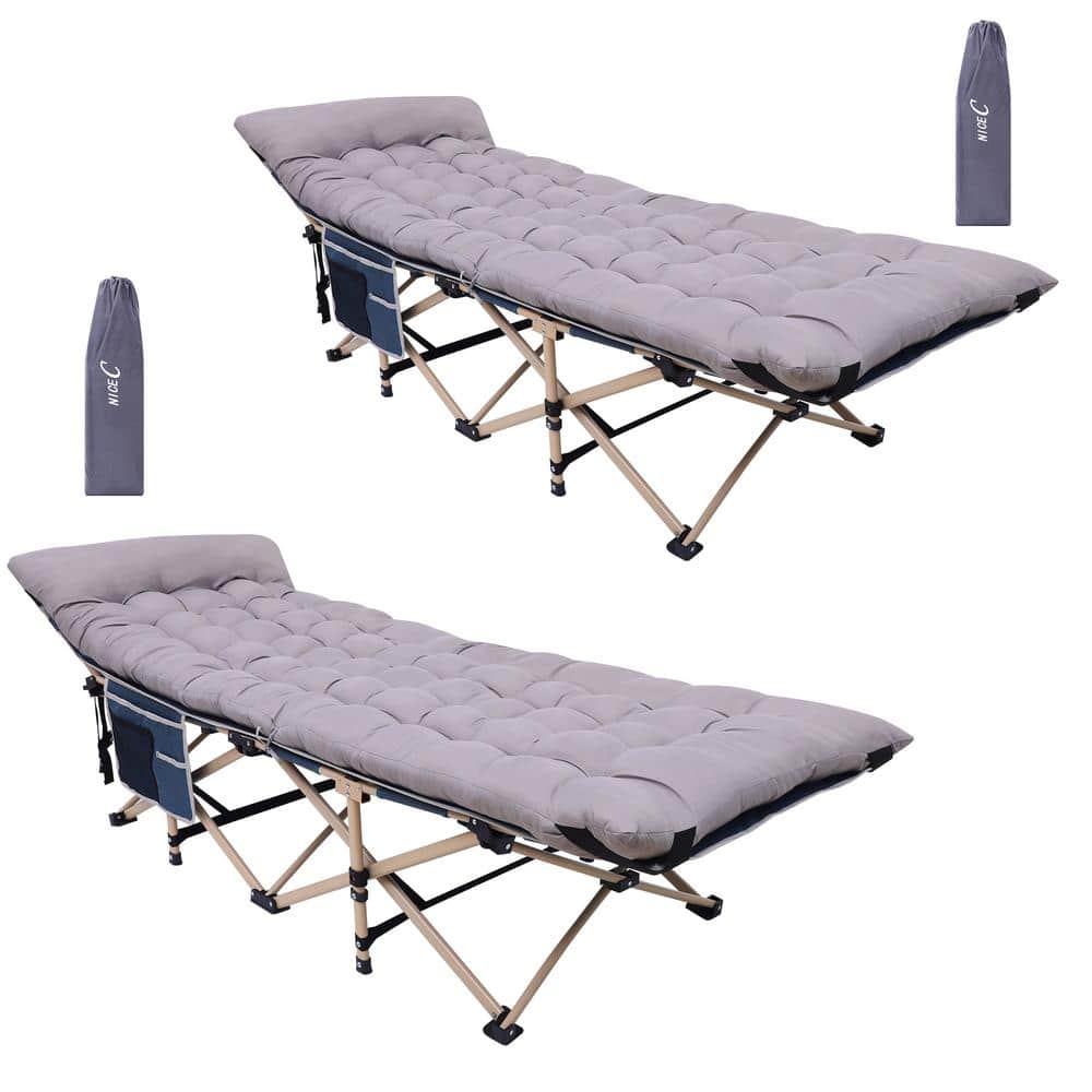MUKE Camping Cots, Camping Cots with Mattress, Cots for Adults, Folding ...