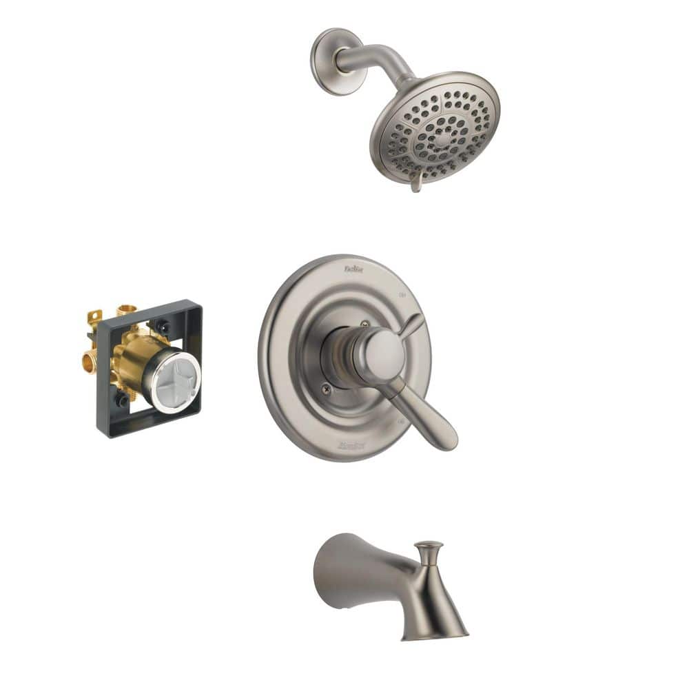 Delta Lahara Single Handle 5-Spray Tub and Shower Faucet 1.75 GPM in ...