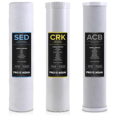 PRO+AQUA Pro Aqua ELITE Whole House Water Filter 3 Stage Well Water ...