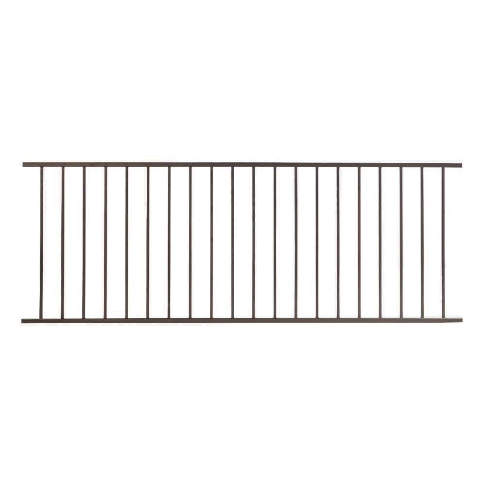 FORTRESS Fe26 34 in. H x 8 ft. W Bronze Steel Railing Level Panel ...