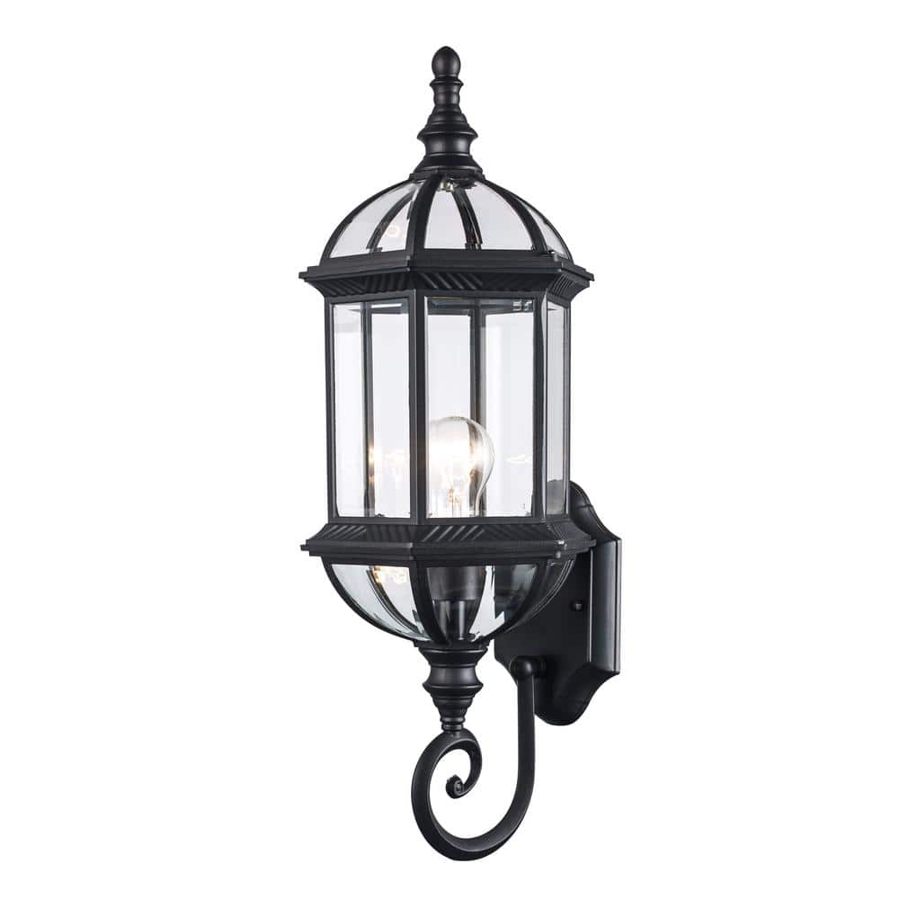 Bel Air Lighting Wentworth 1-Light Large Black Outdoor Wall Light ...