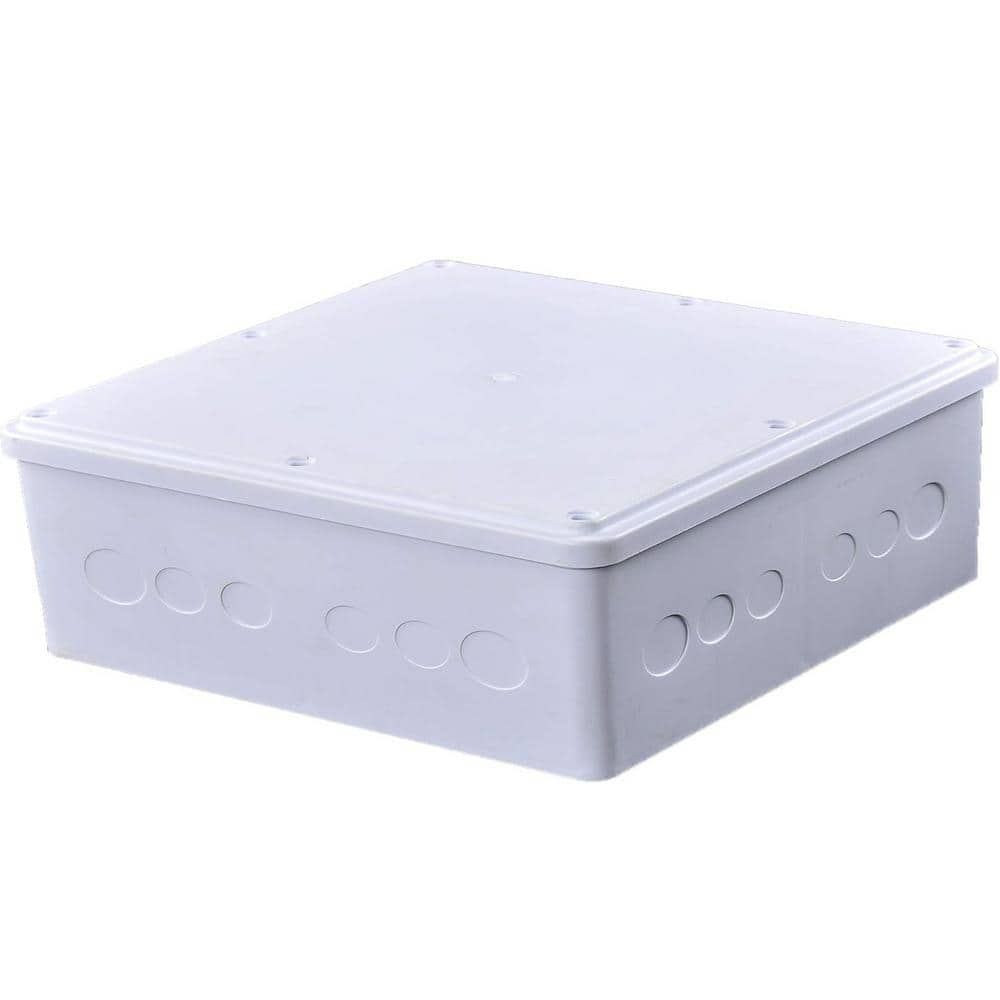 Yichuhaoxi PVC Plastic Junction Conduit Box 9 x 9 x 3 in. with Pre ...