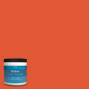 BEHR PREMIUM PLUS 1 qt. #S-G-210 Volcanic Blast Satin Enamel Low Odor ...