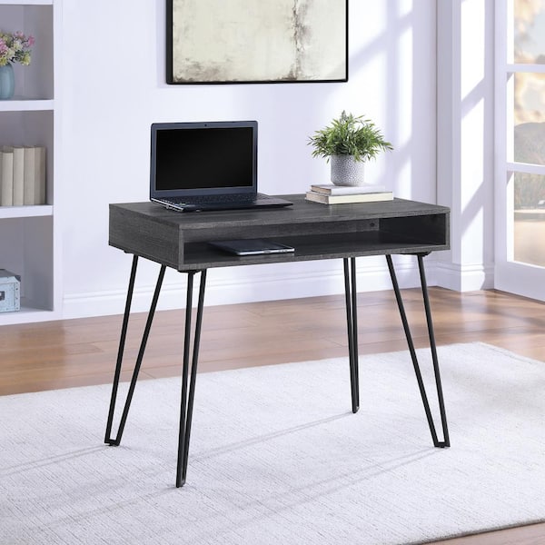 OSP Home Furnishings 35 in. Rectangular Grey Computer Desk H36-GRY ...