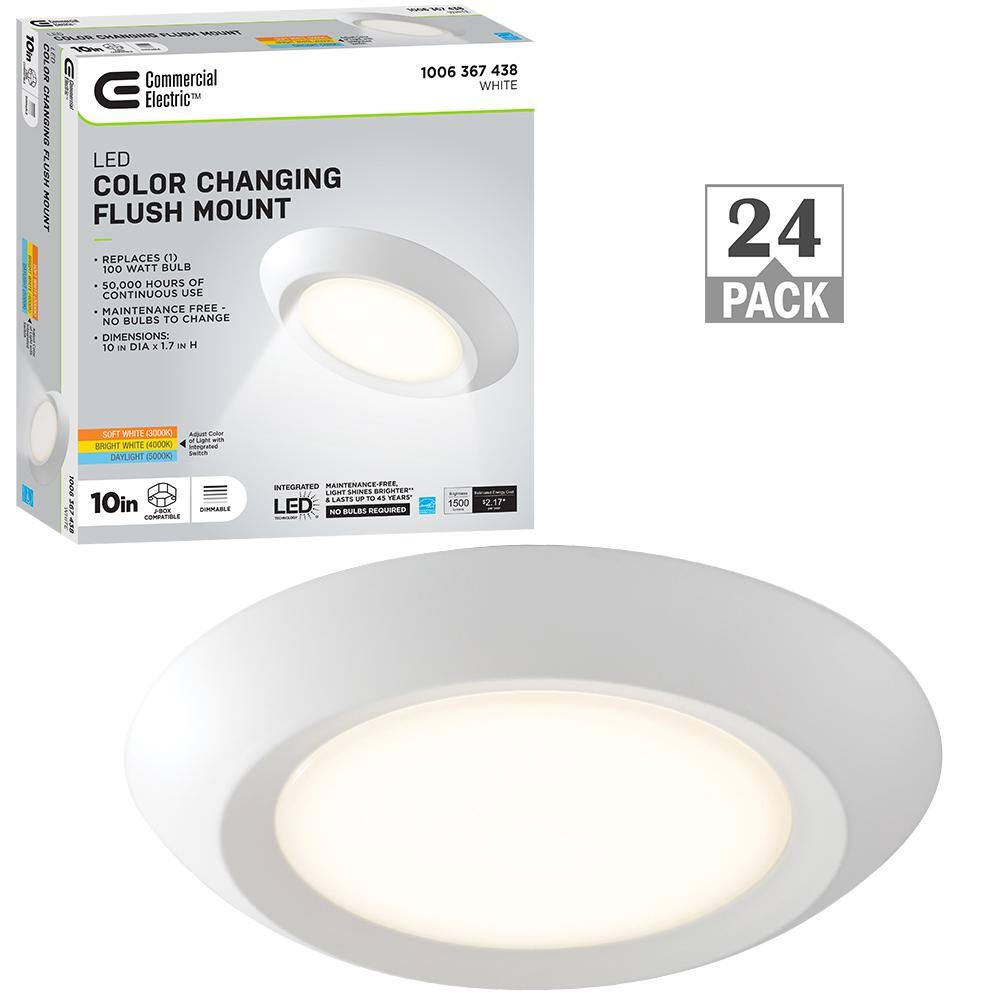 Reviews for Commercial Electric 10 in. Disk Light LED Flush Mount ...
