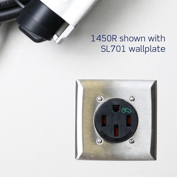 Leviton 50 Amp 125/250 Volt EV Power Outlet/Receptacle, NEMA 14-50R ...