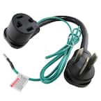 AC WORKS 1.5 ft. 4-Prong Dryer Plug to 3-Prong Dryer Female Connector ...