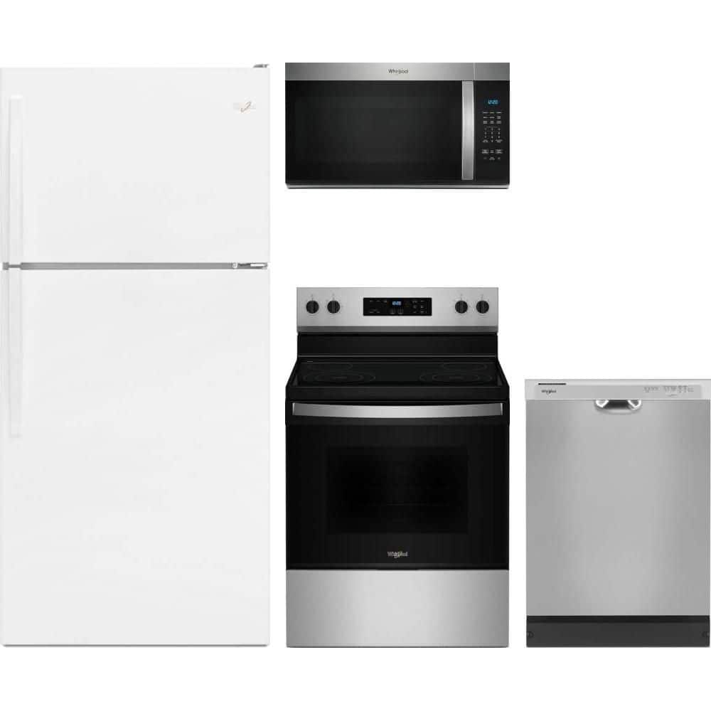 Whirlpool 18.2 cu. ft. Standard Depth Refrigerator with 4 Burner ...