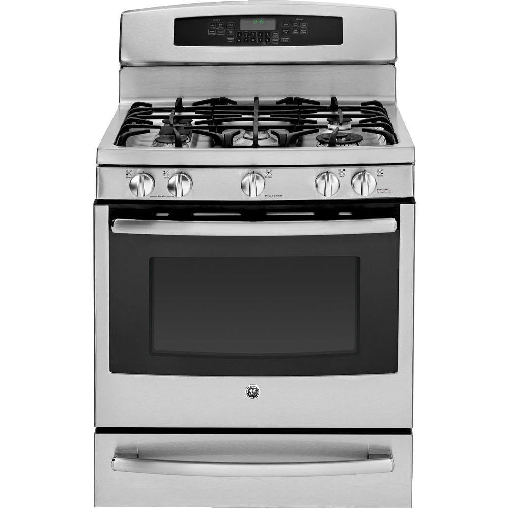 GE Profile 5.6 cu. ft. Gas Range with Self-Cleaning Oven and Convection ...