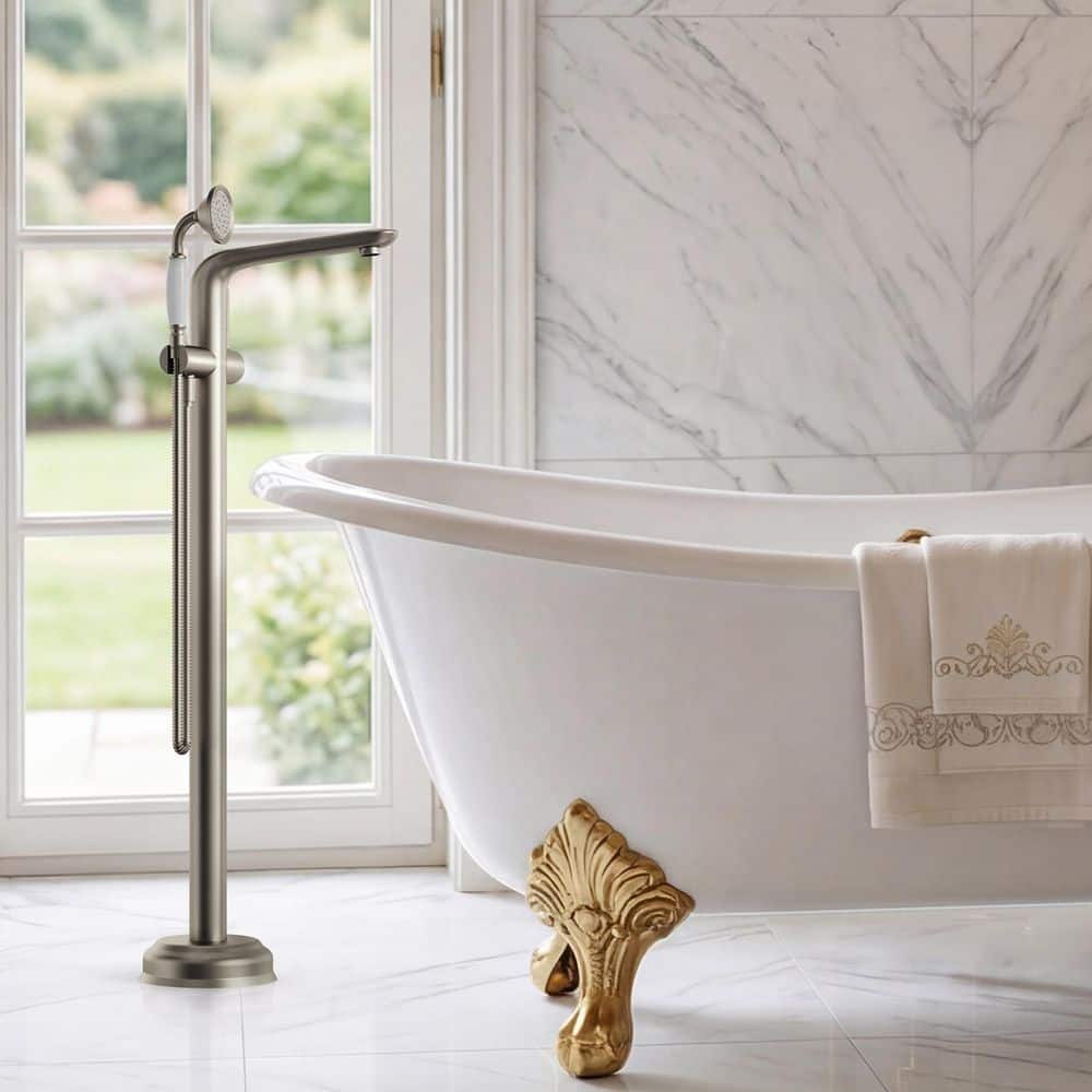 EVERSTEIN Single-Handle Claw Foot Freestanding Tub Faucet with Classic ...