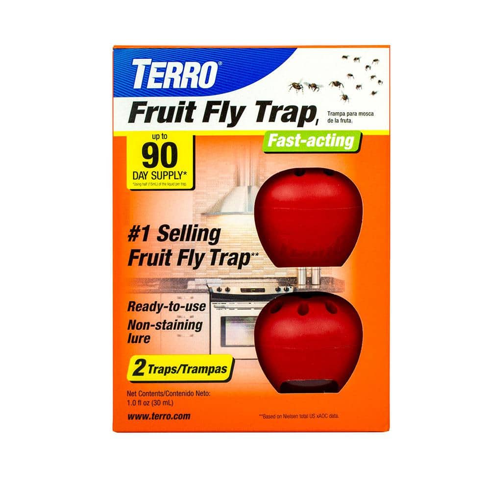 TERRO Fruit Fly Trap with Bait (2-Pack) T2503SR - The Home Depot