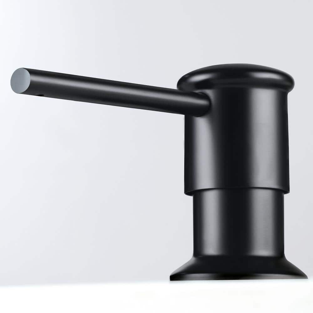 ruiling Straight Nozzle Stainless Steel Soap Dispenser in Matte Black ...