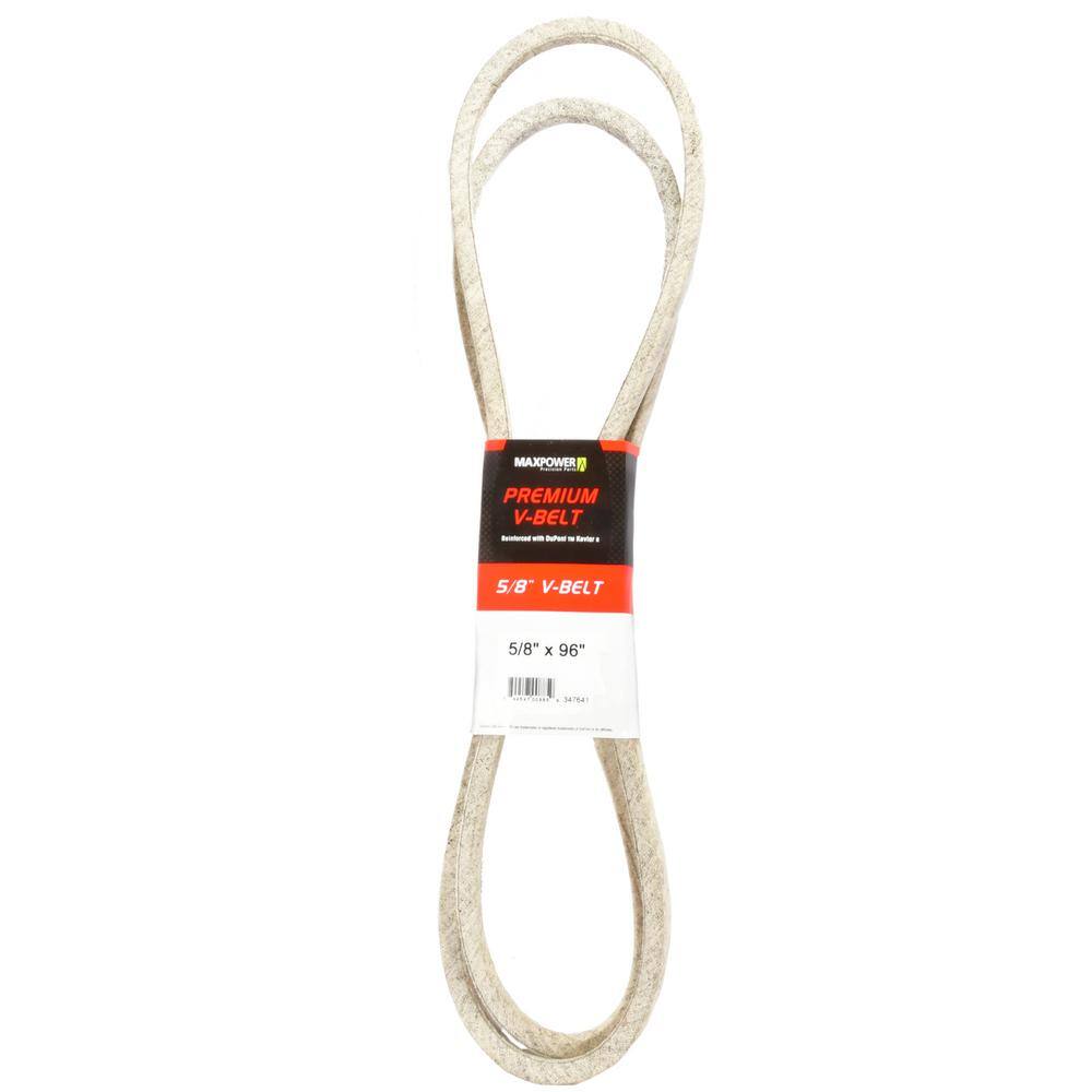 MaxPower 5/8 in. x 96 in. Premium V-Belt 347641B - The Home Depot