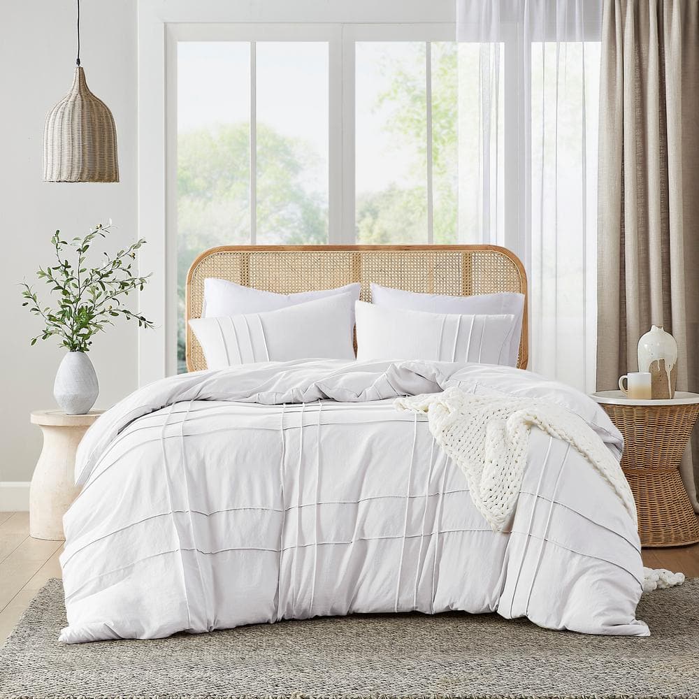 510 Design Porter 3-Piece White Microfiber Full Duvet Cover Set ...