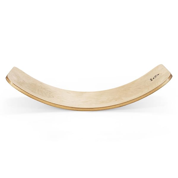 Costway 15.5 in. Wider Rocker Board Toy 660 lbs. Wooden Wobble Balance ...