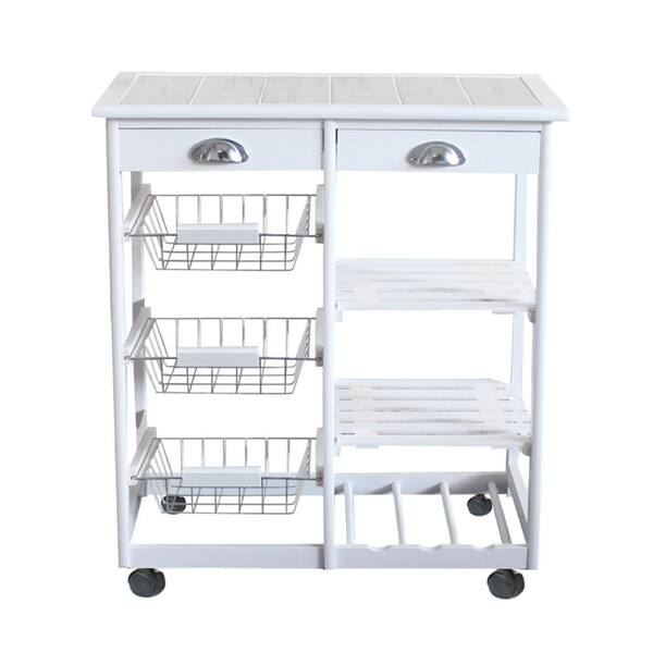 White Dining Room Cart DDBHHZILCRRT - The Home Depot