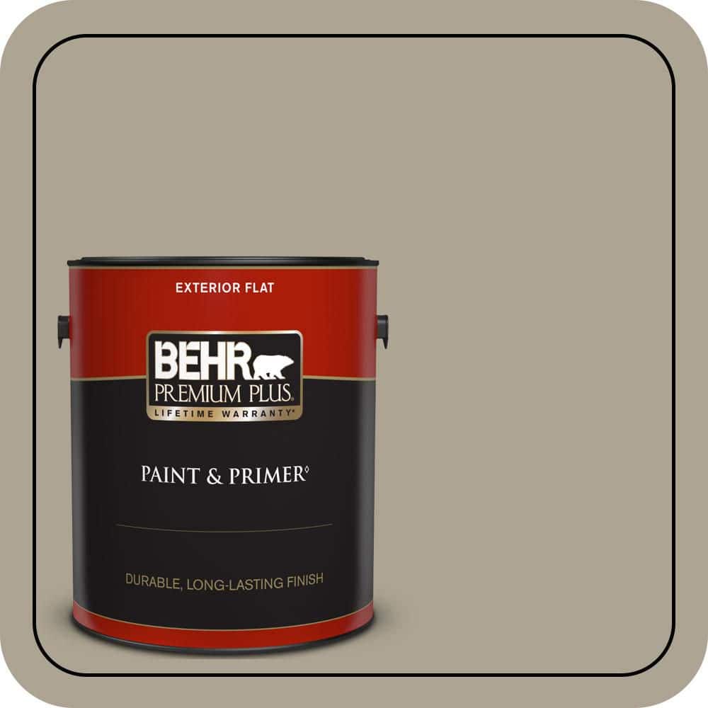 BEHR PREMIUM PLUS 1 gal. #MQ2-52 Roadside Flat Exterior Paint & Primer ...