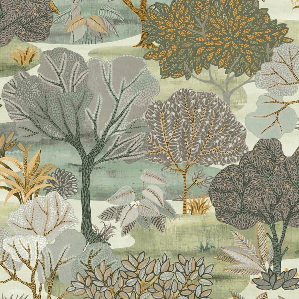 Veer Decor Allure Forest Moss Wallpaper Sample 8249-AE4-S - The Home Depot