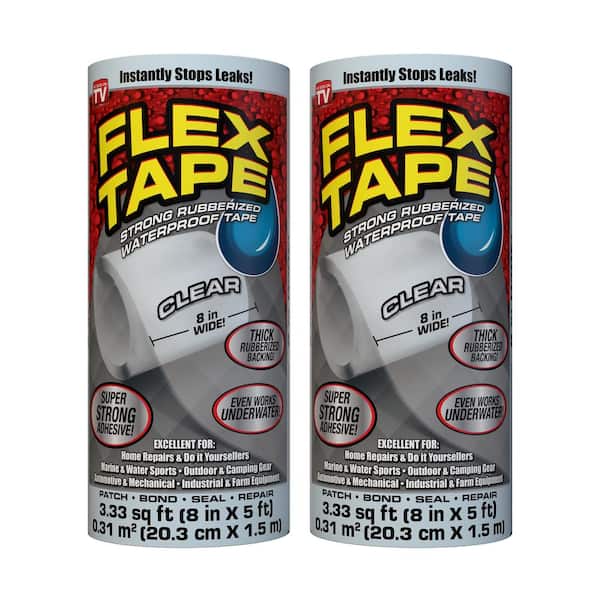 FLEX SEAL FAMILY OF PRODUCTS Flex Tape Clear 8 in. x 5 ft. Strong ...