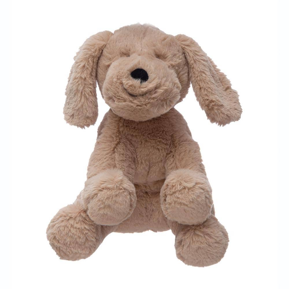 Storied Home Brown Plush Dog DF6083 - The Home Depot