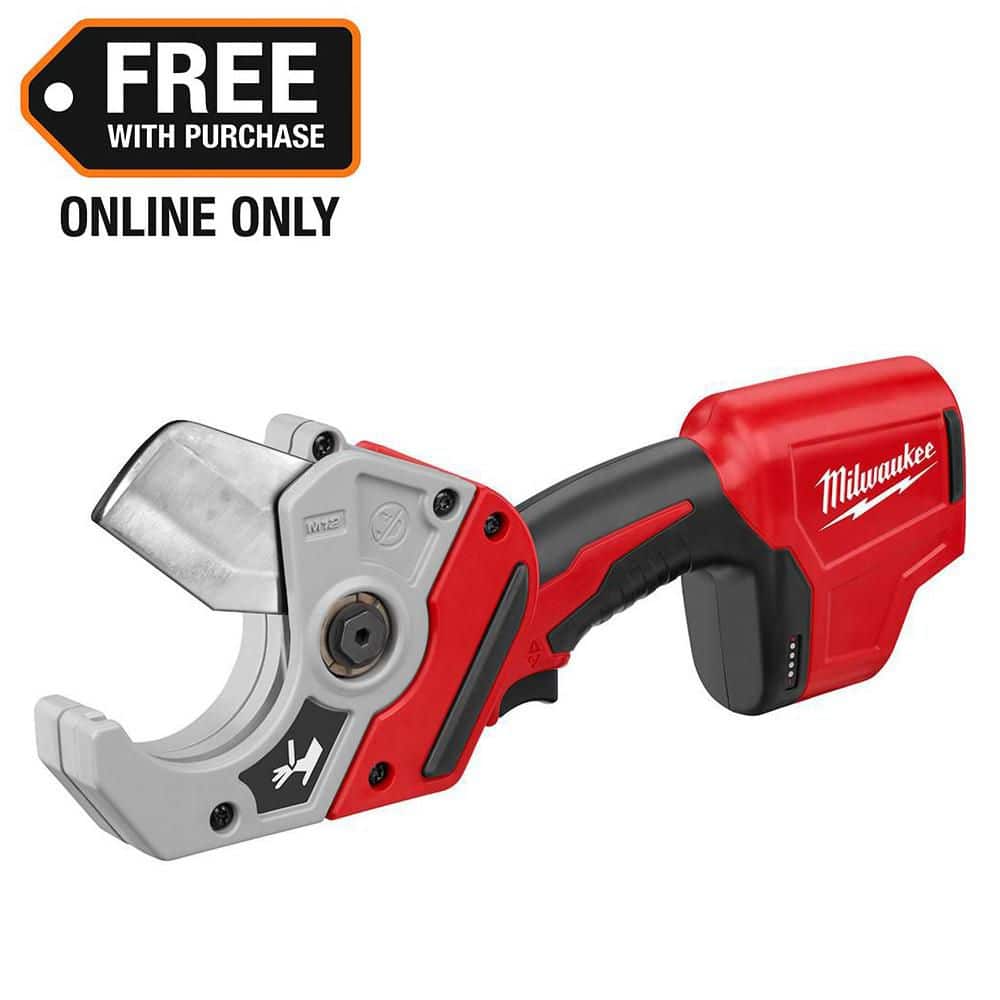 Milwaukee M12 12V Lithium-Ion Cordless PVC Pipe Shear (Tool-Only) 2470 ...