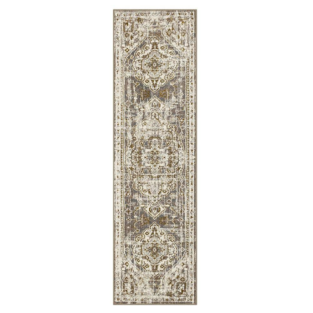 Mohawk Home Pantaleone Alabaster 2 ft. x 7 ft. Oriental Runner Rug ...