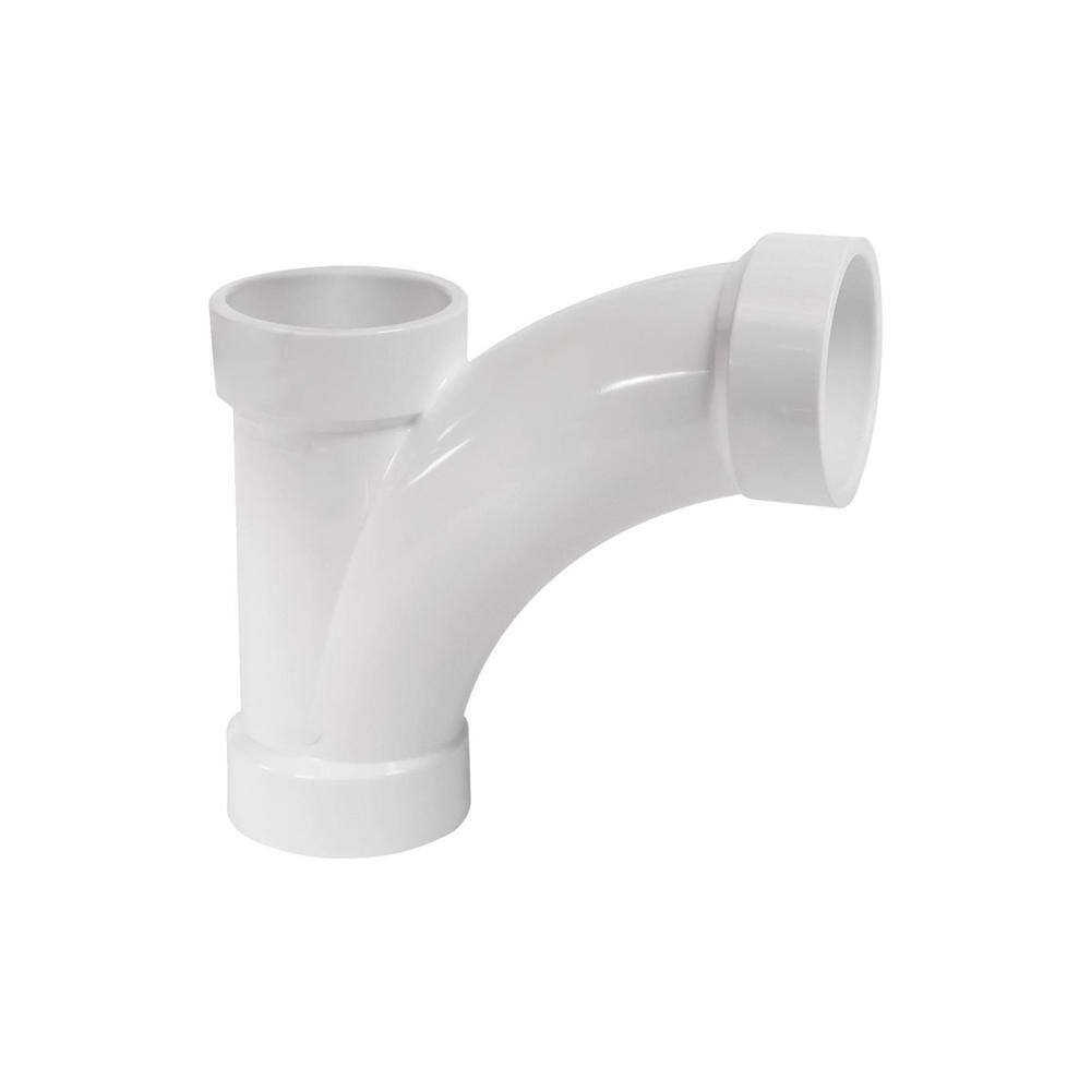 VPC 2 in. PVC DWV All Hub Long-Radius Combination Tee-Wye Fitting 34 ...