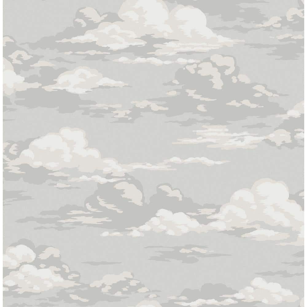 Advantage Grey Cumulus Clouds Wallpaper Sample 4164-M1810SAM - The Home ...