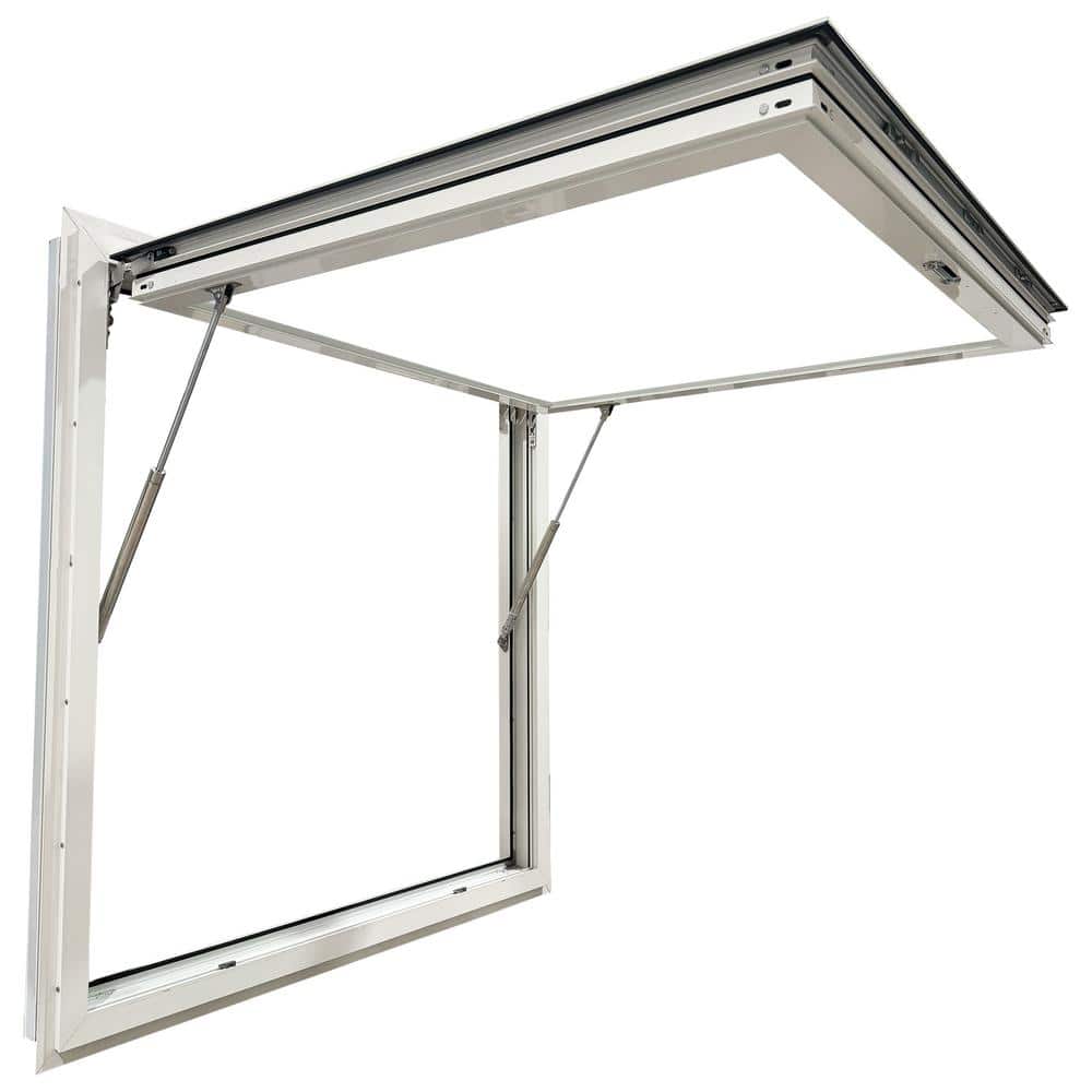 TEZA DOORS Teza 72 in. x 48 in. Aluminum Low-E Double-Pane Clear Glass Awning Window without ...