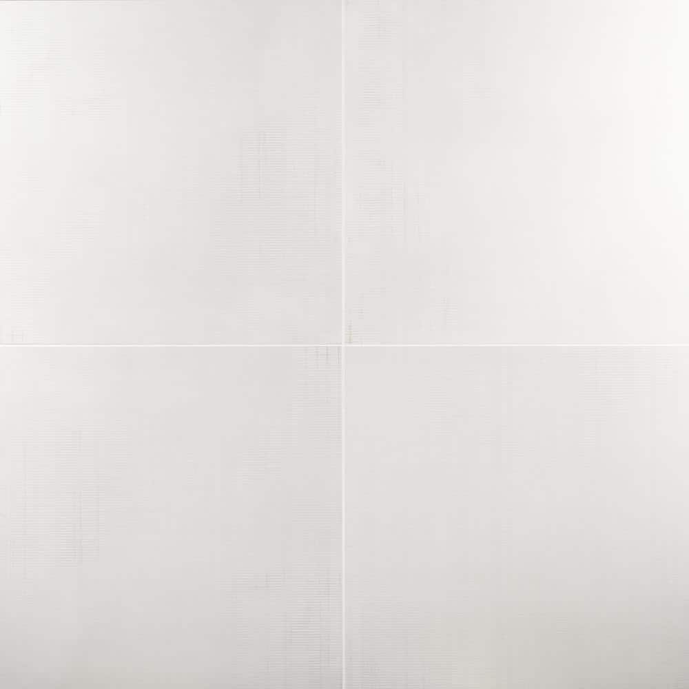 Ivy Hill Tile Lungo Ice 24 in. x 24 in. Matte Porcelain Fabric Look ...