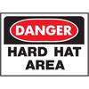 HY-KO 10 in. x 14 in. Plastic Danger Hard Hat Area Occupational Health ...