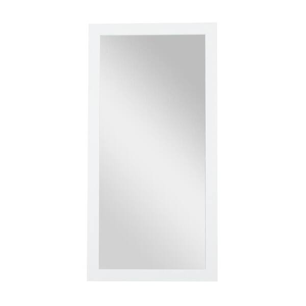 Litton Lane 65 in. x 33 in. Rectangle Framed White Wall Mirror 040266 ...