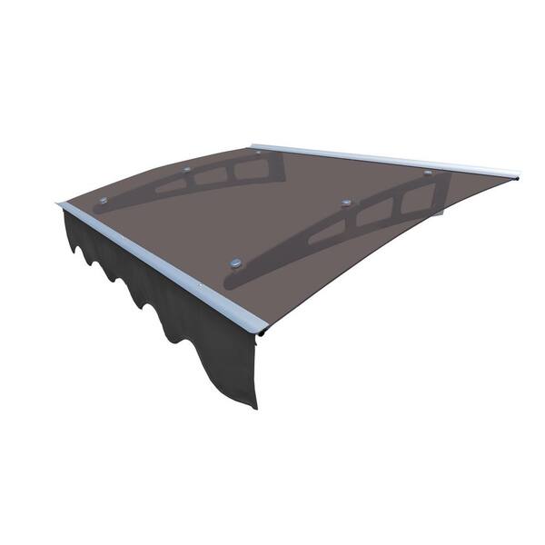 Nivencai WeatherGuard 47 in. Polycarbonate Awning with Valance and ...