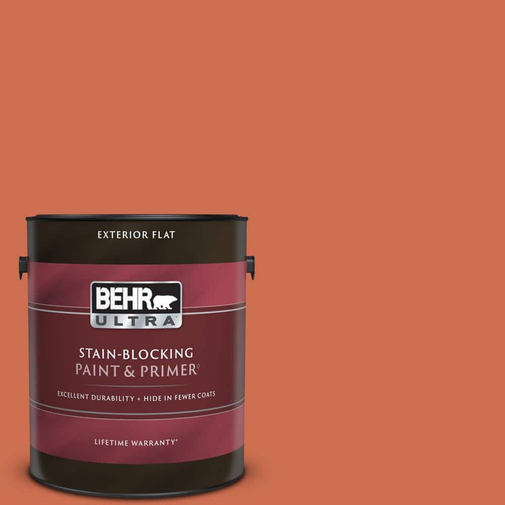 BEHR ULTRA 1 gal. #M180-6 Tiki Torch Flat Exterior Paint & Primer ...